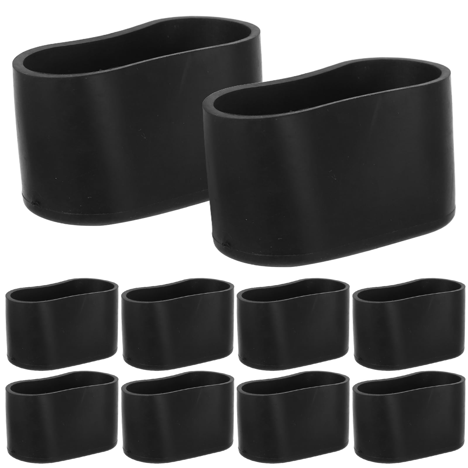UNOMOR 16Pcs Bed Leg Protectors Black PVC Easy Installation Floor ...