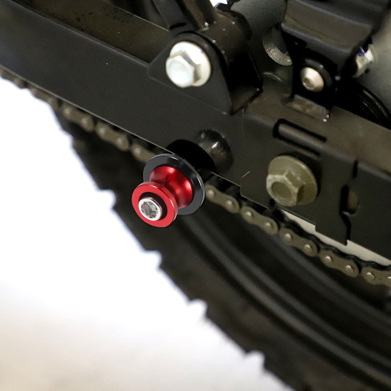 Soimiss 1Set Motorcycle Swing Arm Spools Screw in Red with Durable ...