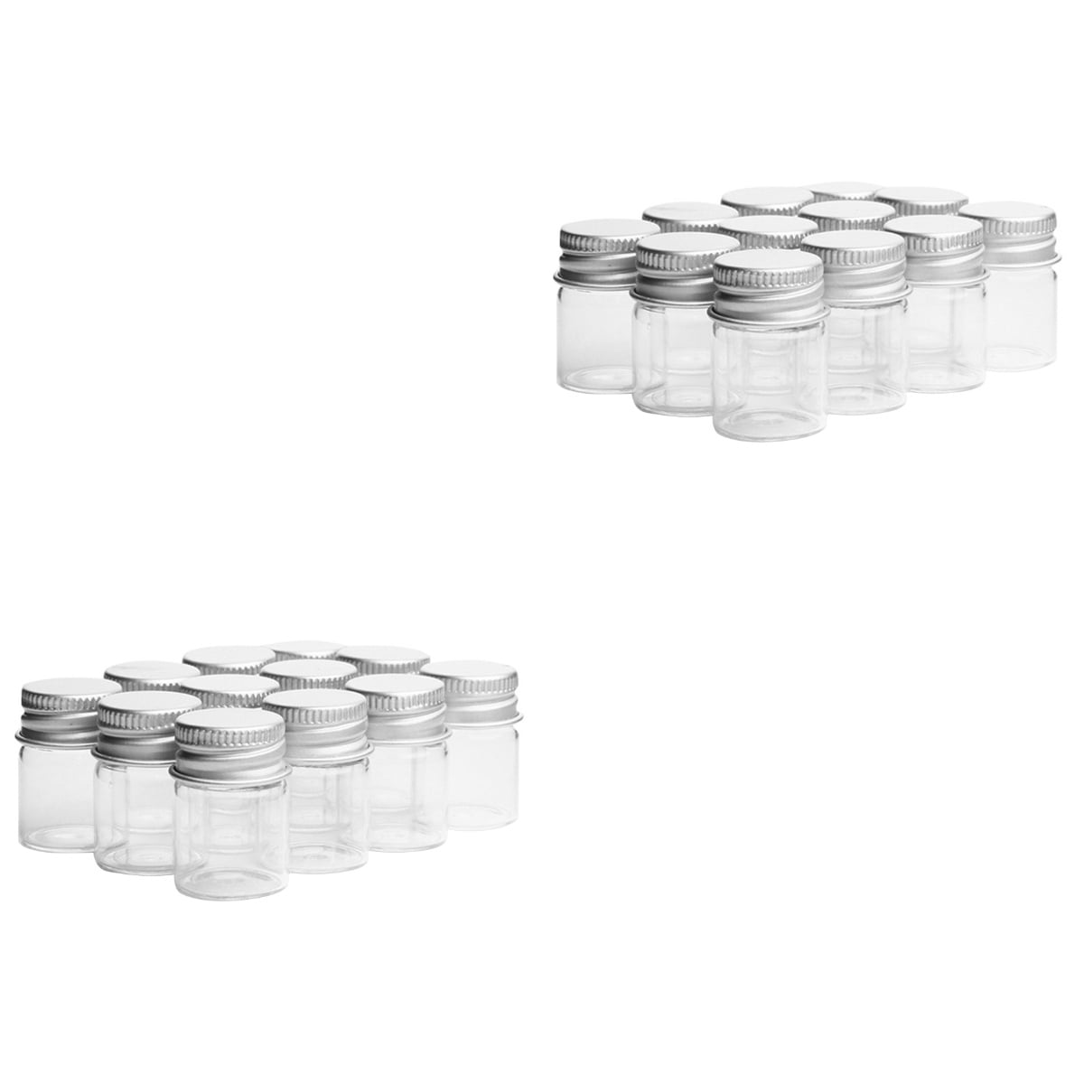 Soimiss 24 PCS Transparent Glass Storage Bottles Sealed Food Can Jar ...