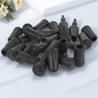 Soimiss 24Pcs Trekking Pole Tip Replacement Rubber Covers for Hiking ...