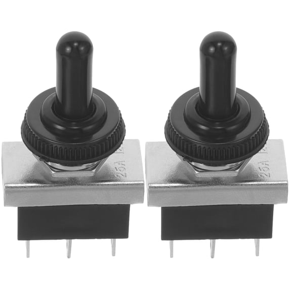 UNOMOR 2Pcs Heavy Duty Toggle Switch Black Iron for Automotive Electric ...