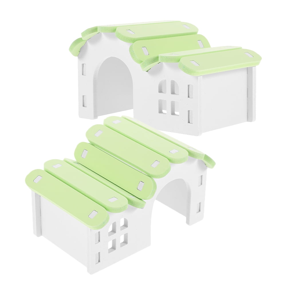 UNOMOR 2pcs Hamster Shelter House PVC Colored Warm Nest for Small Pets ...