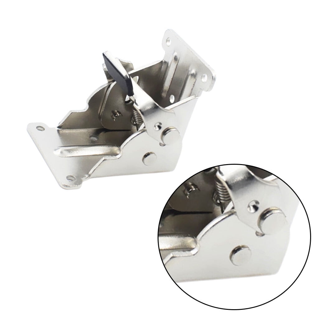 UNOMOR 2pcs Heavy Duty Table Leg Supports Folding Silver Metal ...