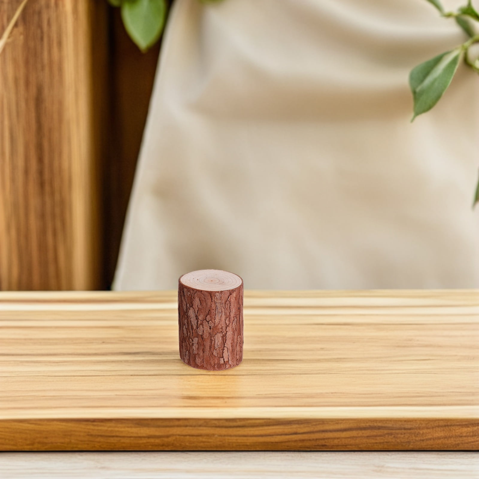 UNOMOR 2pcs Natural Tree Stump Decor Decorative Stump Unfinished Wood ...