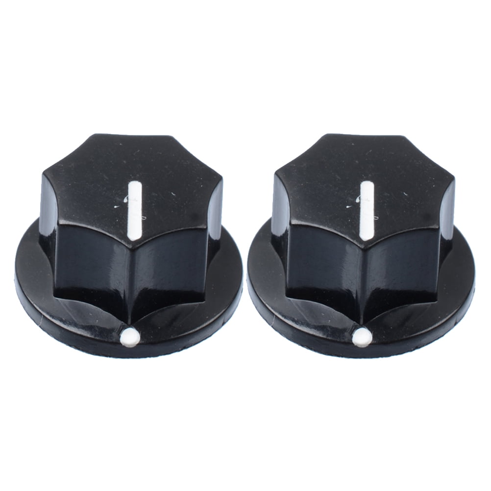 UNOMOR 2pcs Rotary Potentiometer Knob Caps For Electric Guitar Bass ...