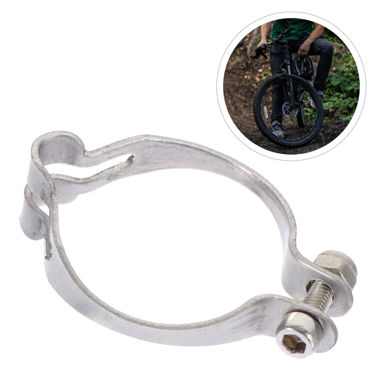 UNOMOR 2pcs Silver Metal Bike Clamp for Efficient Clamping and ...