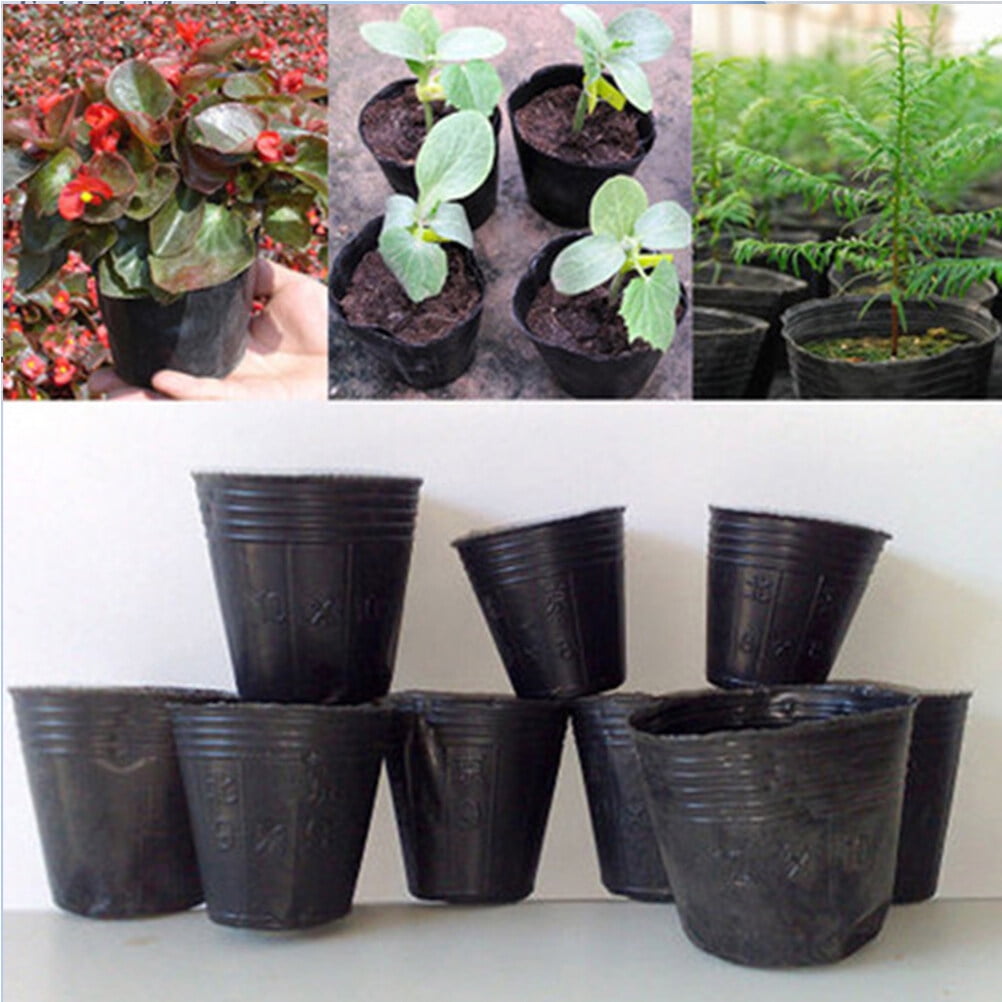 UNOMOR 300Set Thin Plastic Nursery Pots for Simple Vegetable Growth in ...