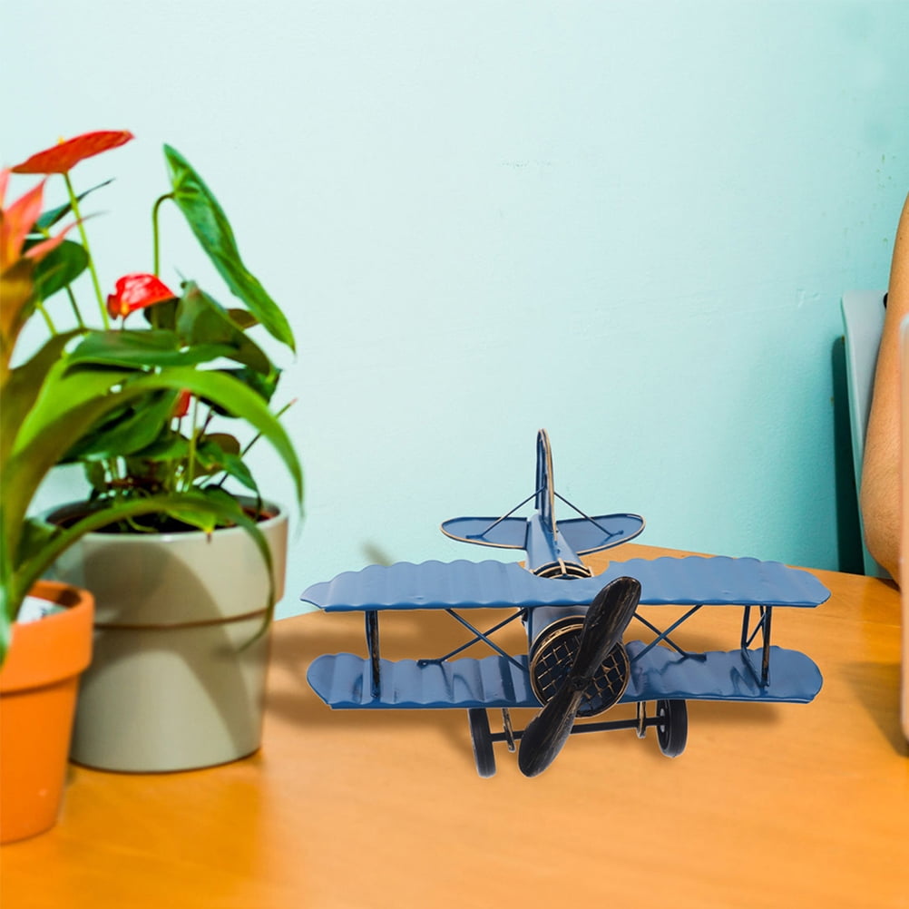 UNOMOR 3Pcs Metal Airplane Model Rustic Iron Plane Model for Coffee ...