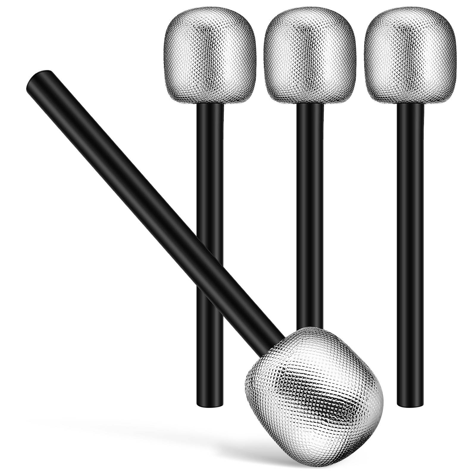 UNOMOR 4 Pcs Microphone Pretend Plastic Realistic Design Photo Props ...