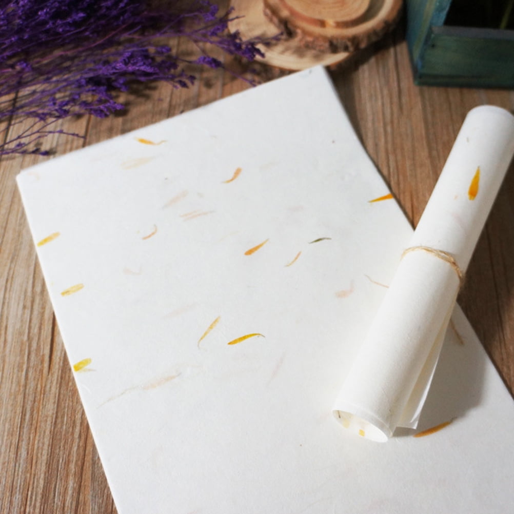 UNOMOR 40 Sheets Blotter Paper Xuan Paper Light Yellow for Painting ...