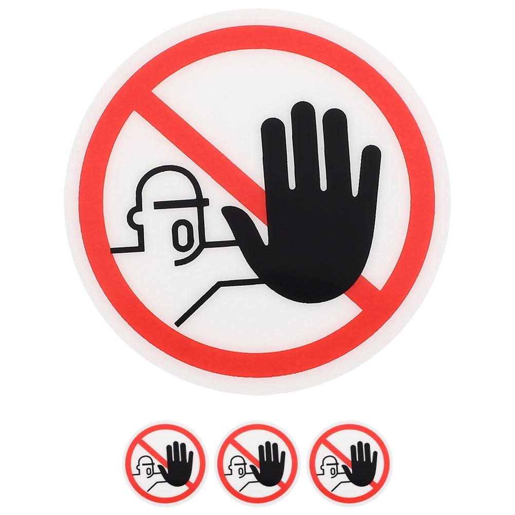 UNOMOR 4Pcs Caution Painting Sign PVC Warning Label for Restaurants ...