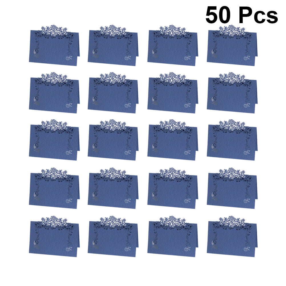 UNOMOR 50Pack Custom Wedding Favor for Guest Iridescent Paper Name ...