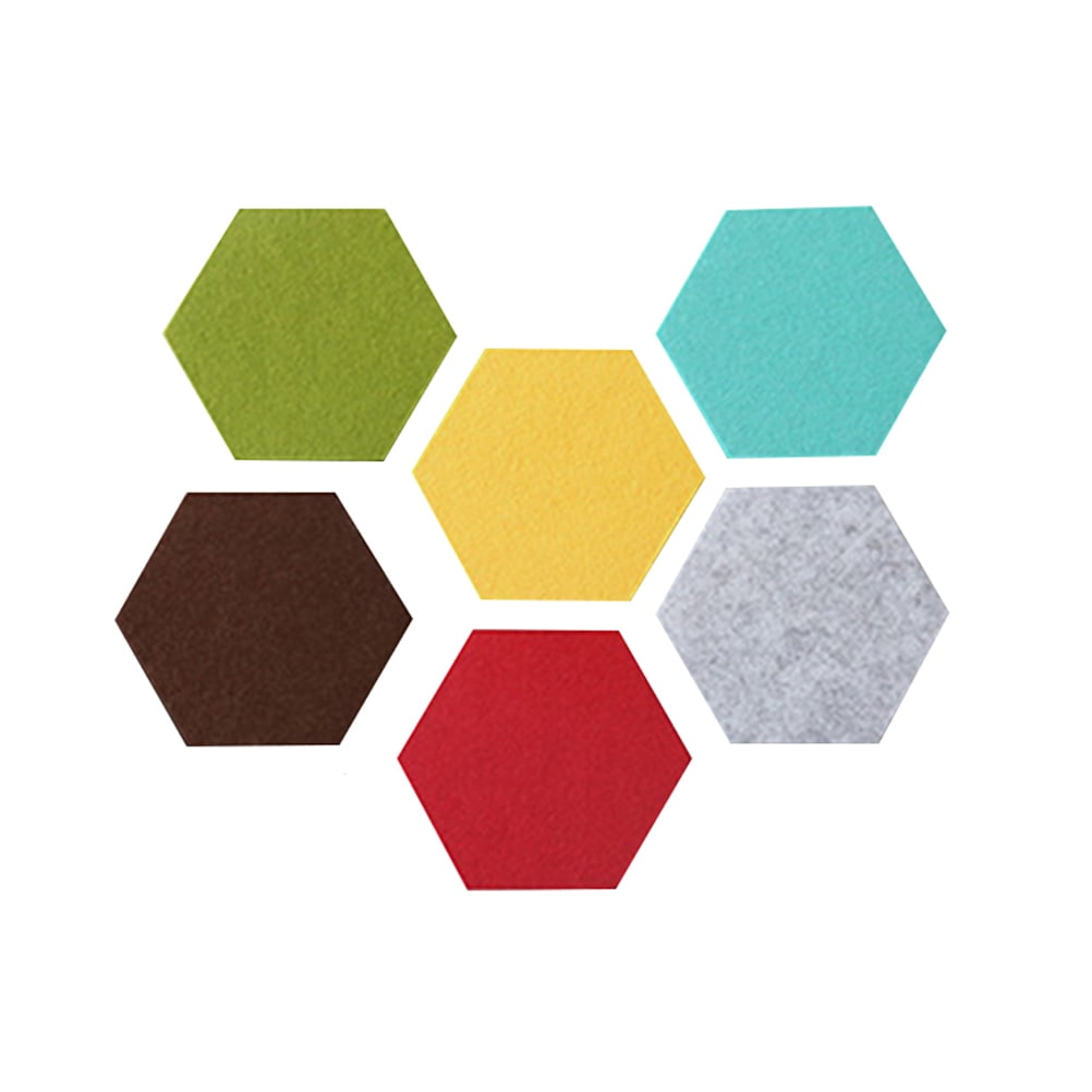UNOMOR 6 Pcs Message Board Hexagon Felt Tiles for Users who like DIY in ...