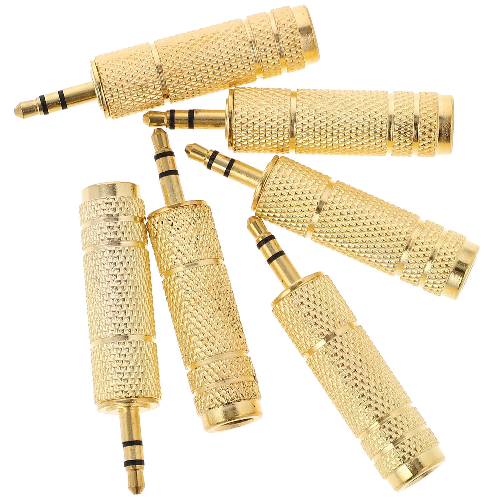 UNOMOR 6Pcs Male To Female Plug Adapter Microphone Jack Adapter ABS For ...