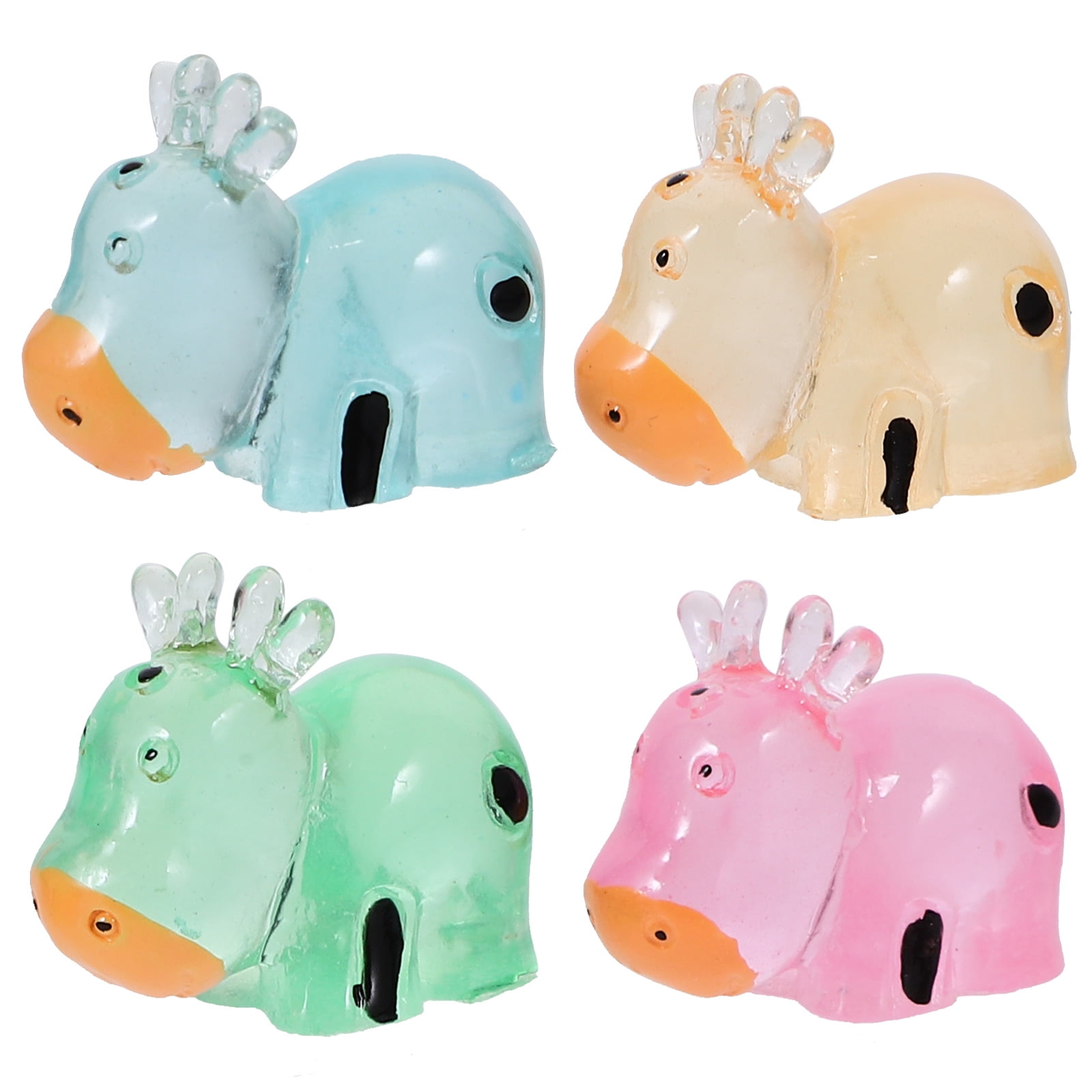 UNOMOR 8Pcs Adorable Small Cow Figurines Assorted Color for Car Decor ...
