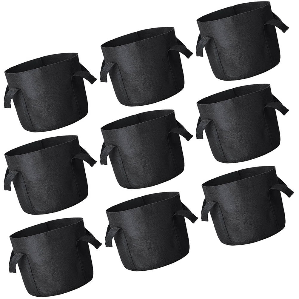 UNOMOR 9Pcs Square Non-Woven Growing Bags Water Retention Planting Bags ...