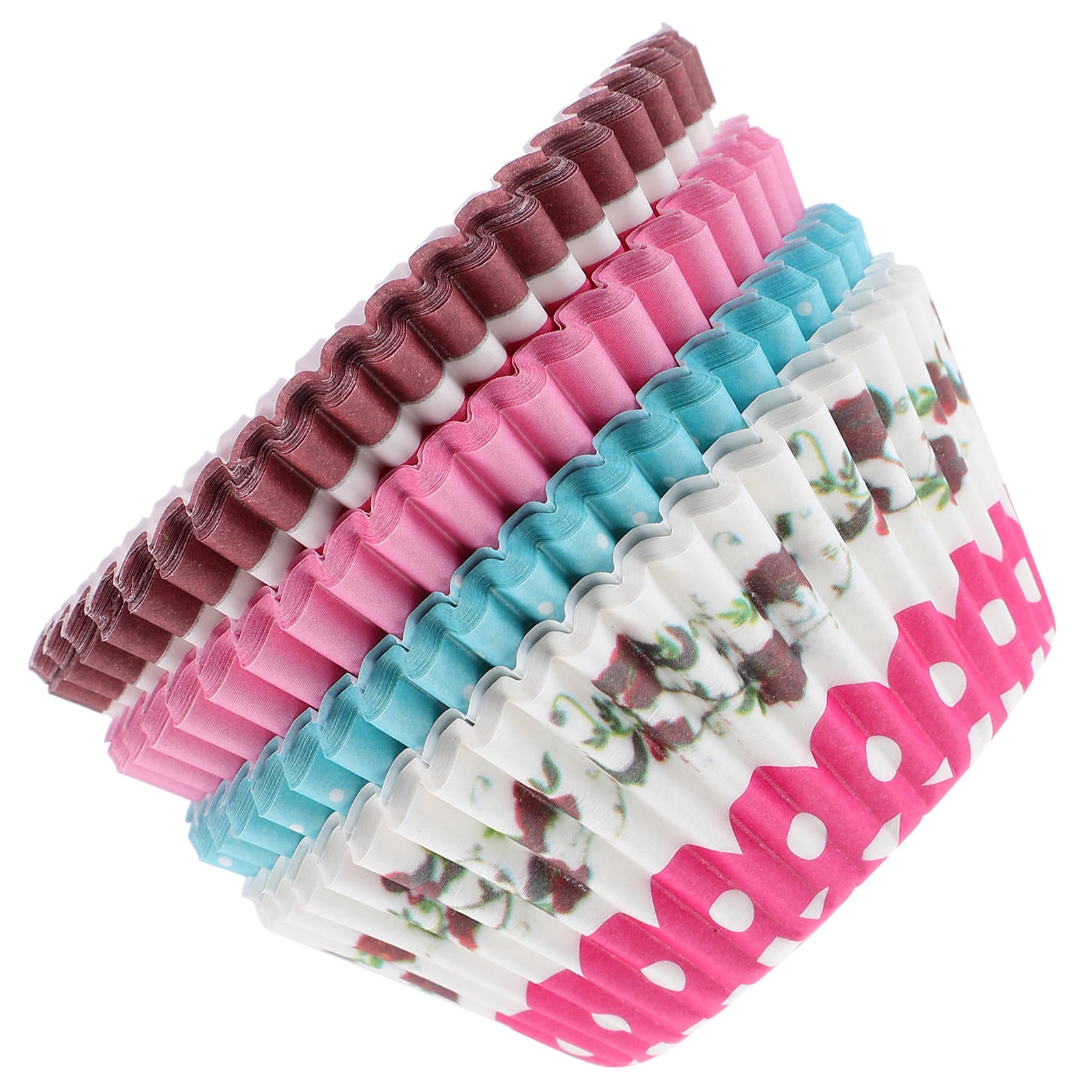 UNOMOR Assorted Color Cupcake Liners Paper Baking Cups Oil Resistant ...