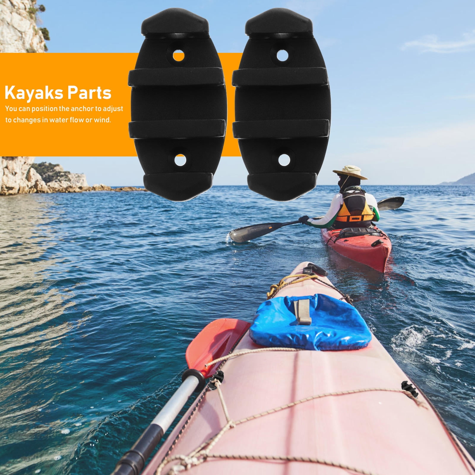 UNOMOR Boat Folding Cleats Black Zig Cleat For Boating 2pcs - Walmart.com