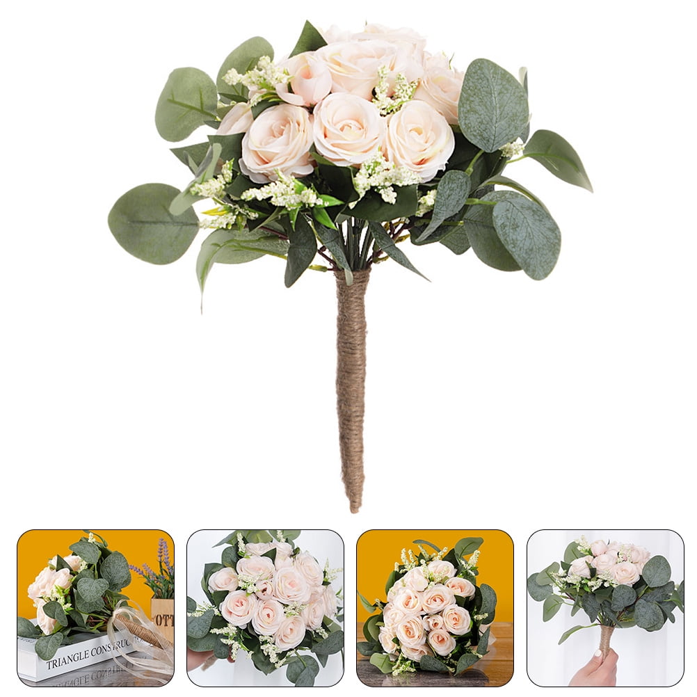 UNOMOR Bride Flower Bouquet Multi Wedding Bouquet Silk Fabric ...