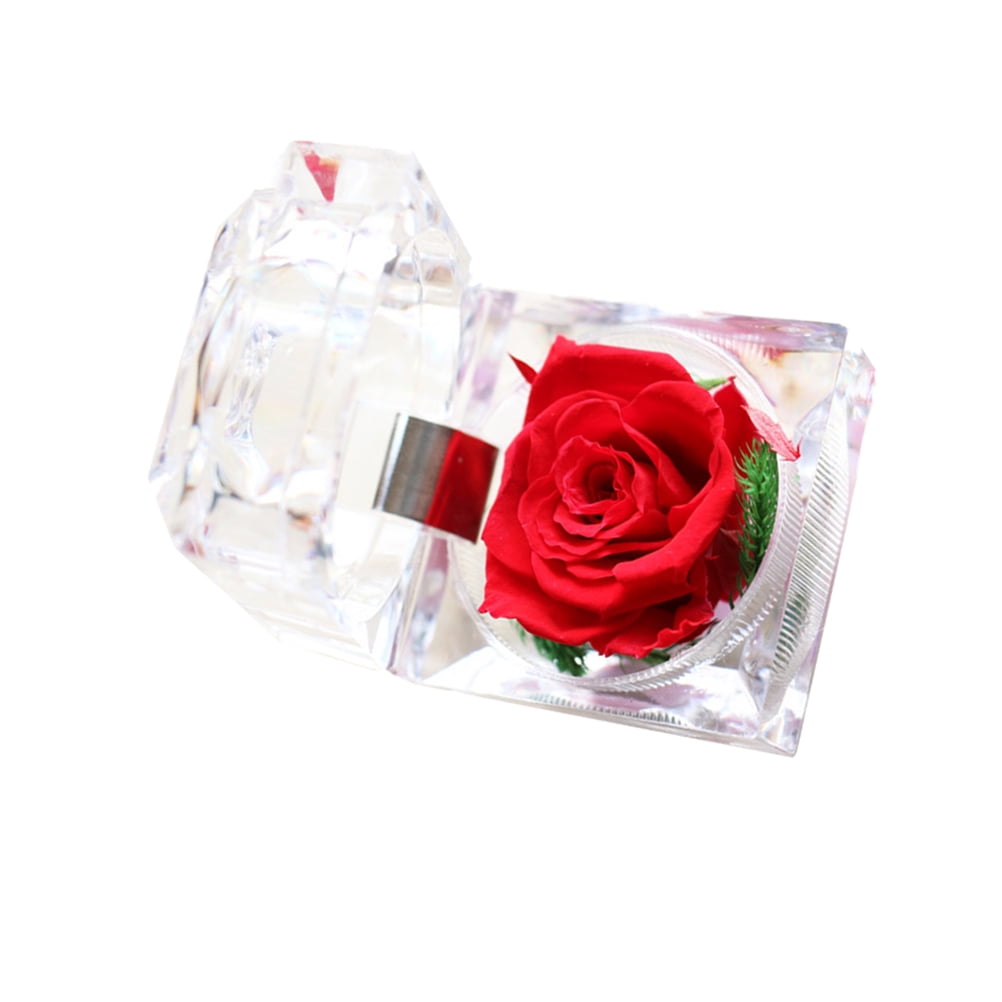 UNOMOR Eternal Flower Box Preserved Flower present Box Velvet Storage ...