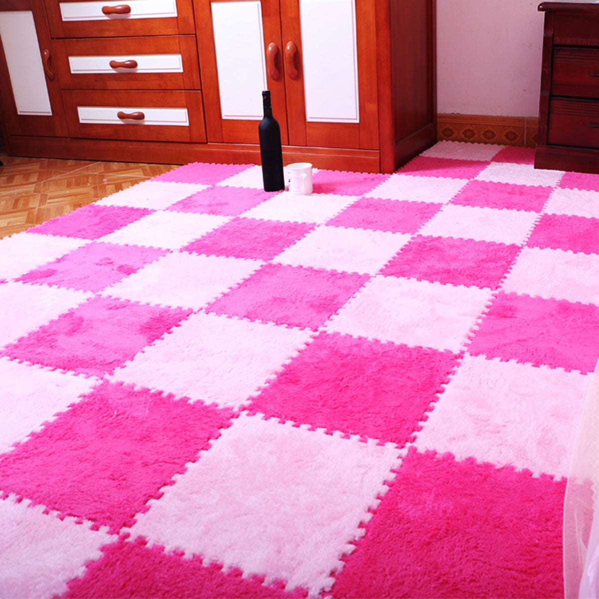 UNOMOR Eva Mat 4pc 30x30cm Interlocking Exercise Mats Large Puzzle ...