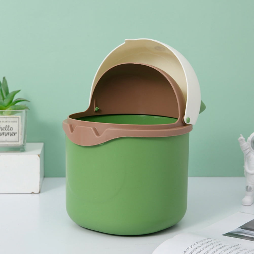 UNOMOR Green Plastic Mini Trash Bin for Living Room Odor Isolation ...
