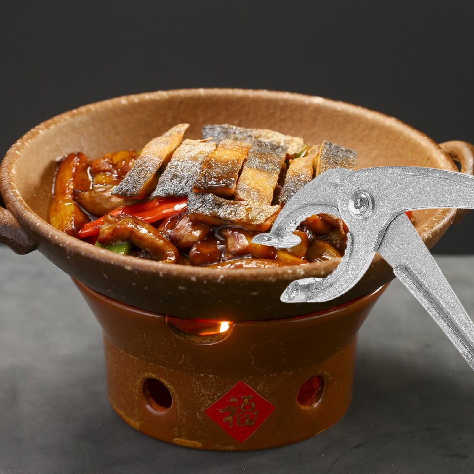 UNOMOR Hot Plate Holder Plate Gripper Silver Ergonomic Design Bowl ...