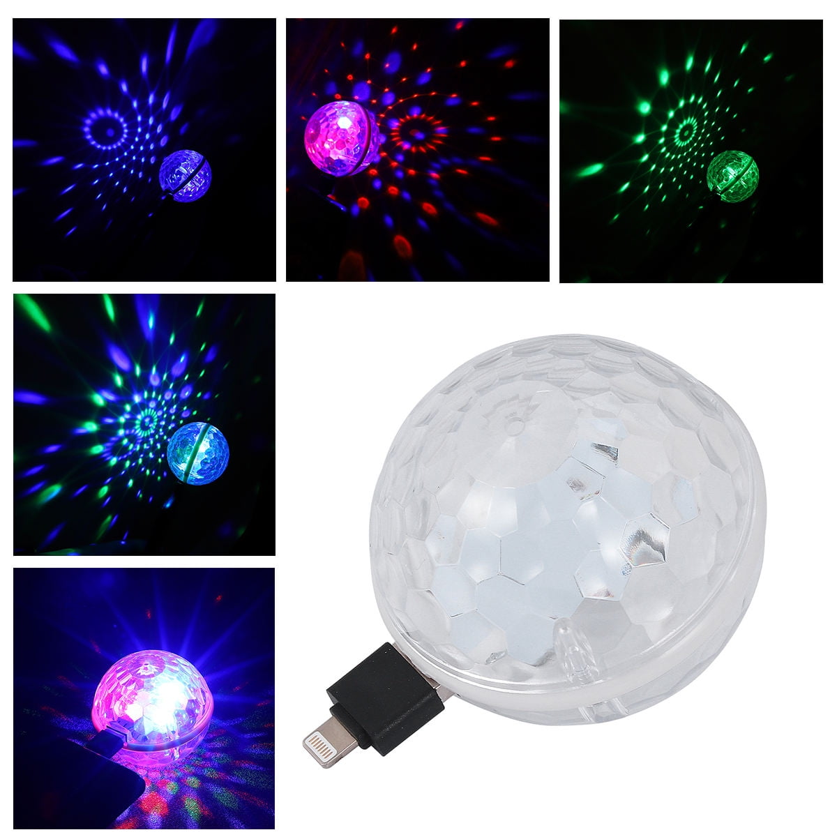 UNOMOR Led Stage Lights Mini Disco Ball Light Lamp Mobile Small Round Party Disco Ball - Walmart.com