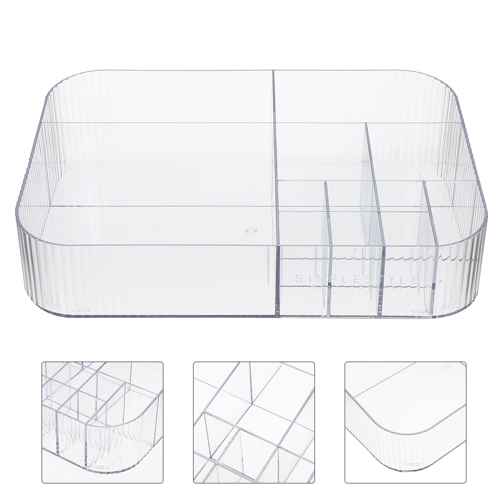 UNOMOR Makeup Countertop Organizer Lipsticks Storage Box Transparent ...