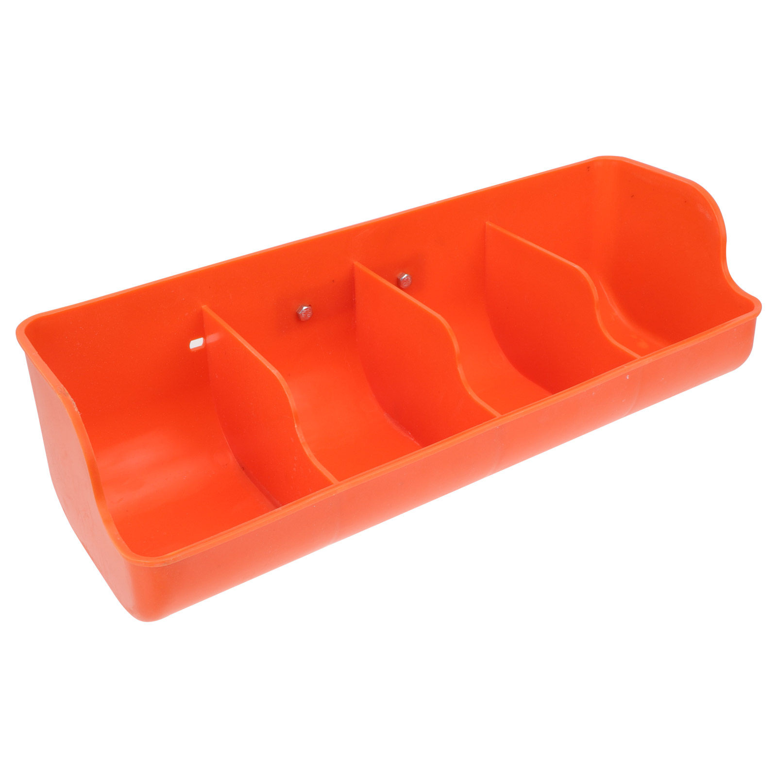 UNOMOR Orange Durable PP Pig Feeding Trough with Four Compartments for ...