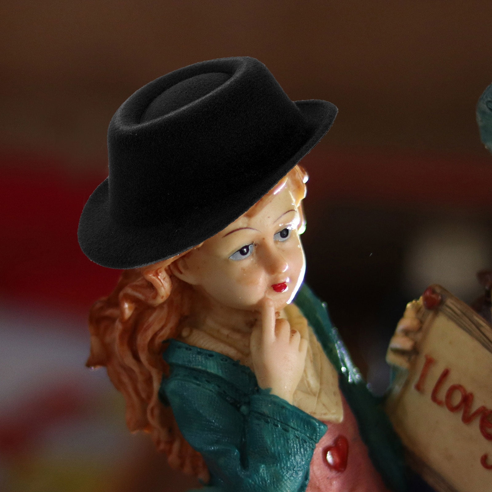 UNOMOR Plastic Hats Miniature Craft Hats Cloth Black DIY Projects for ...