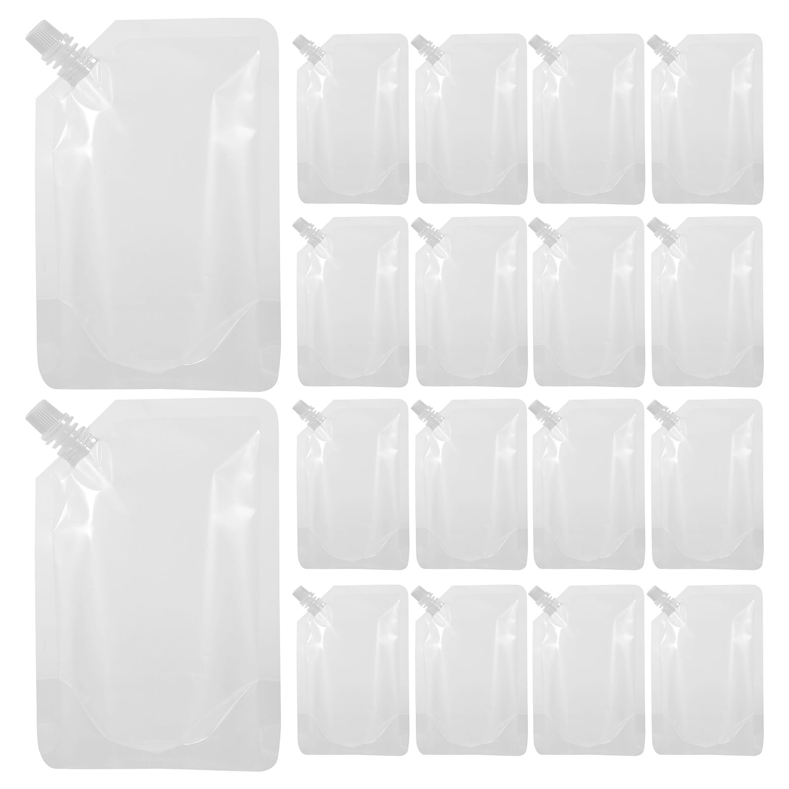 UNOMOR Portable Transparent Plastic Flasks for Beverages and Liquor ...