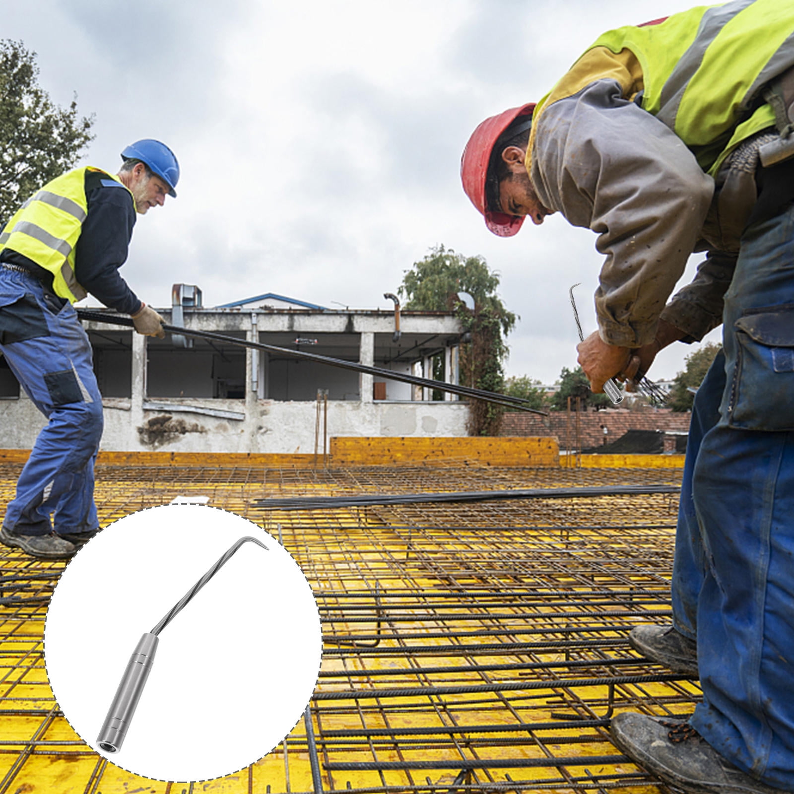 UNOMOR Rebar Hand Tying Tools for Concrete Work in Silver Pile Core ...