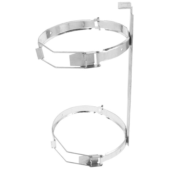 UNOMOR Rectangular Fire Extinguisher Rack for General Users Iron Silver ...