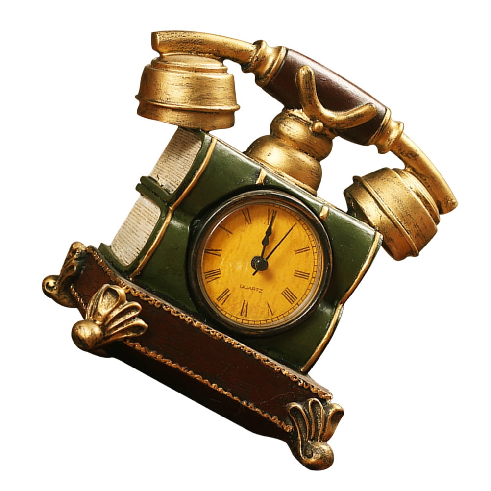 UNOMOR Retro Telephones Ornament Resin Vintage Decorative Telephones ...