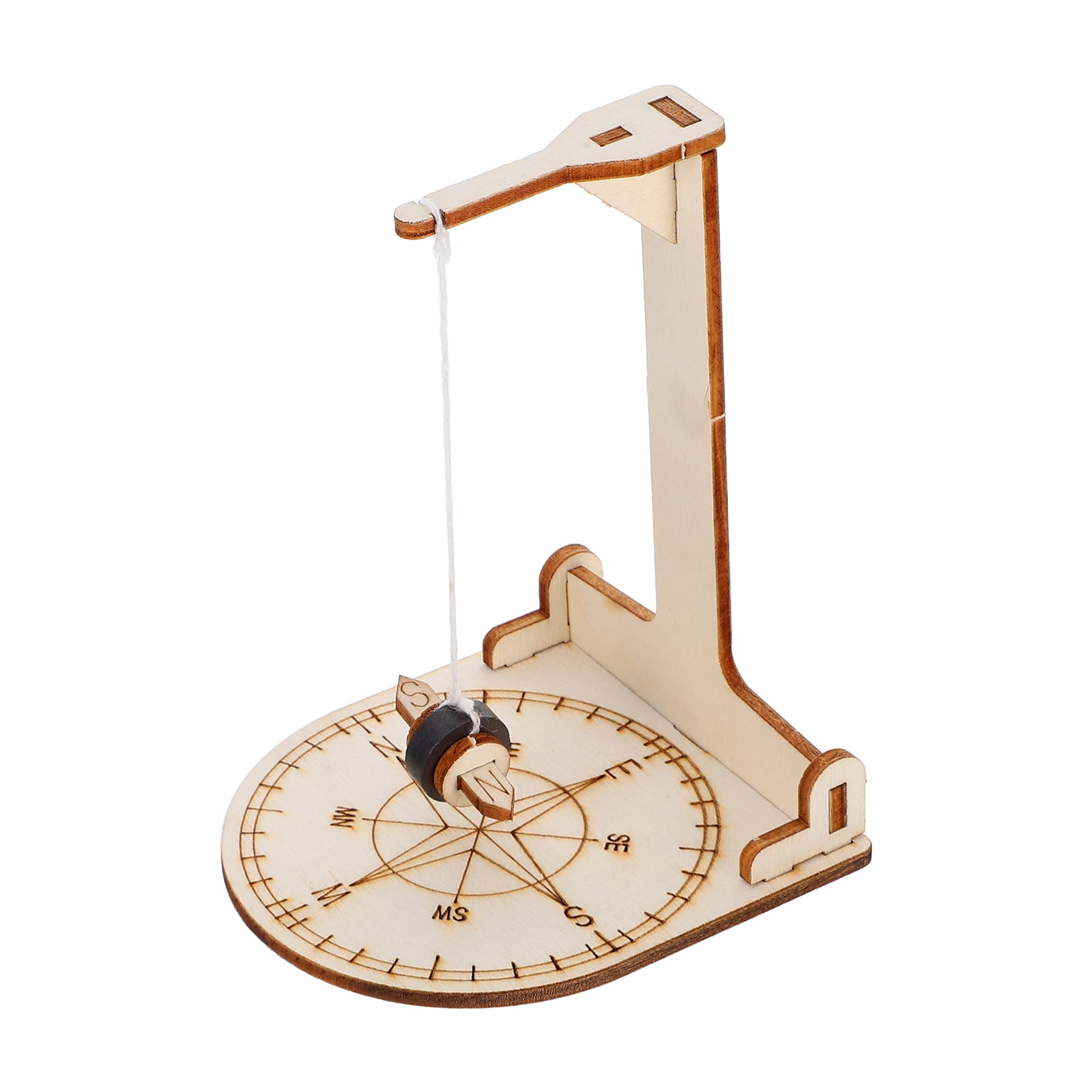 UNOMOR Small Compass for Kids DIY Compass Model Kit Wooden Khaki 1Pcs ...