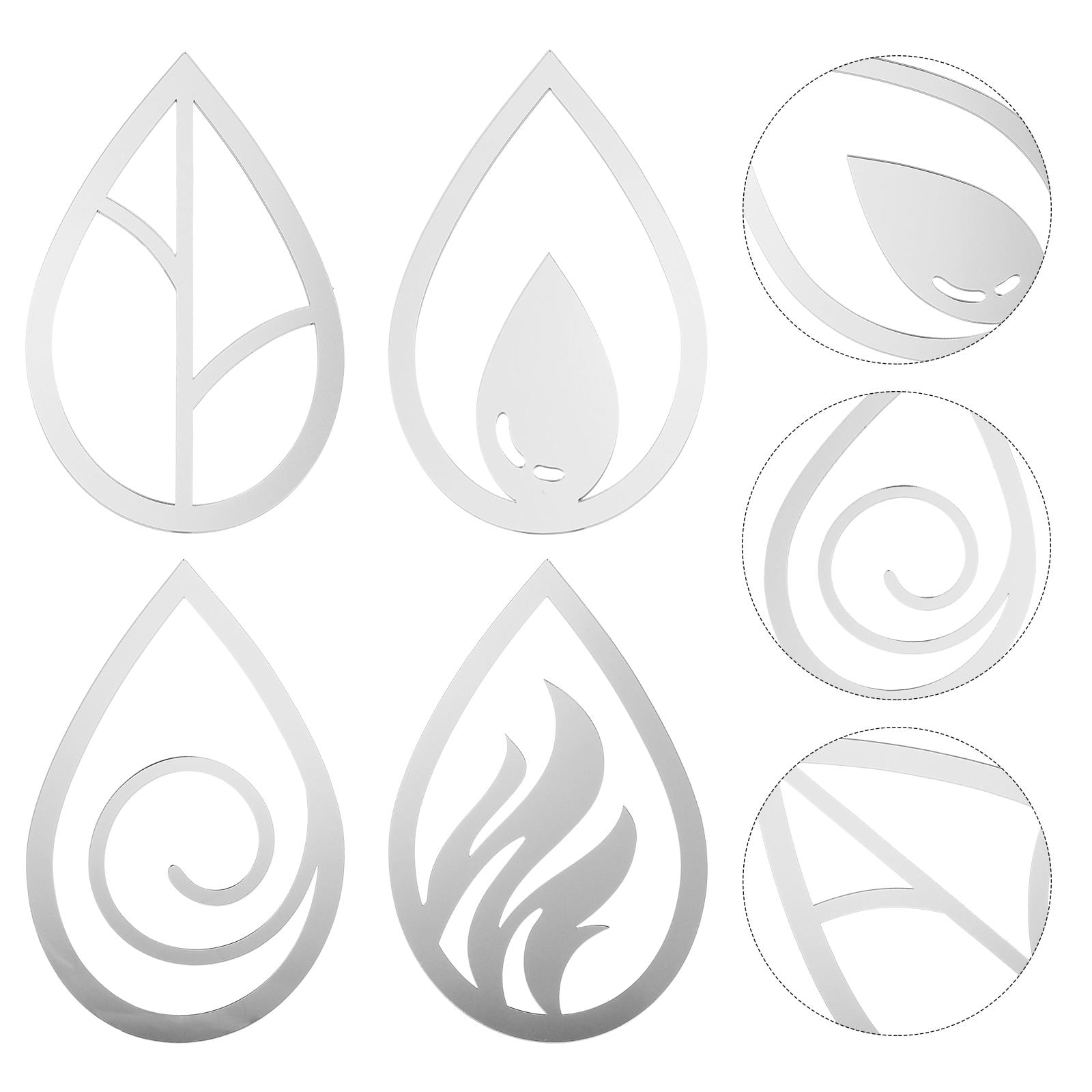 UNOMOR Water Drop Wall Sticker Decorative Acrylic Art for Café Decor ...