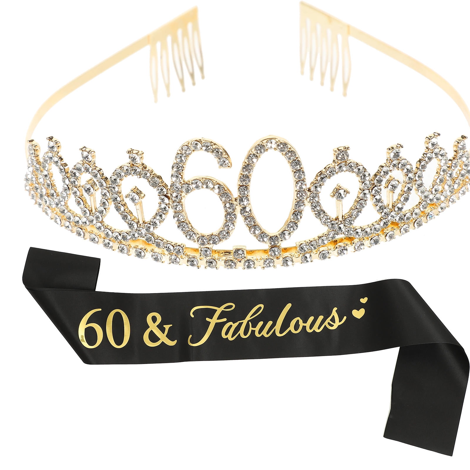 UNOMOR birthday queen decorations Crown Set for Women Assorted Color ...