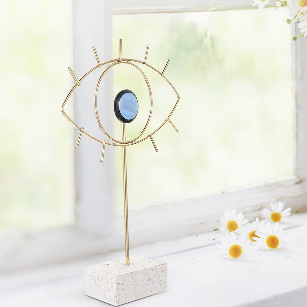 UNOMOR decorative desktop decor Evil Eye Statue Iron Craft 1Pcs for ...