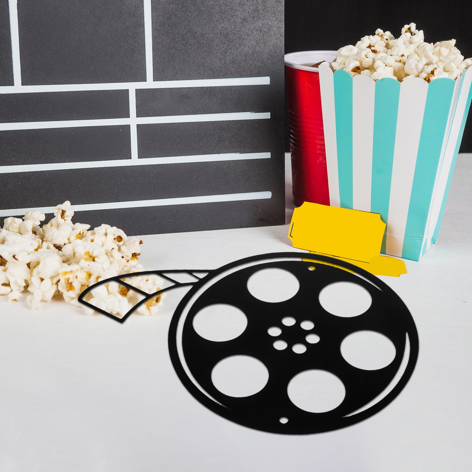 UNOMOR movie props Retro Iron Movie Reel Wall Sculpture Black 1Pack ...