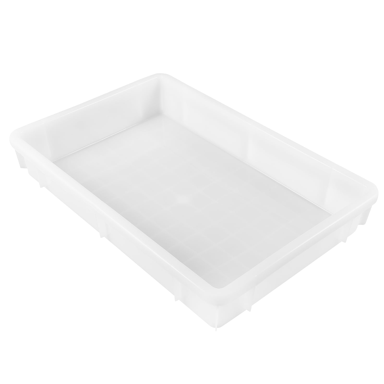 UNOMOR plastic storage box with dividers Serving Case White Plastic ...