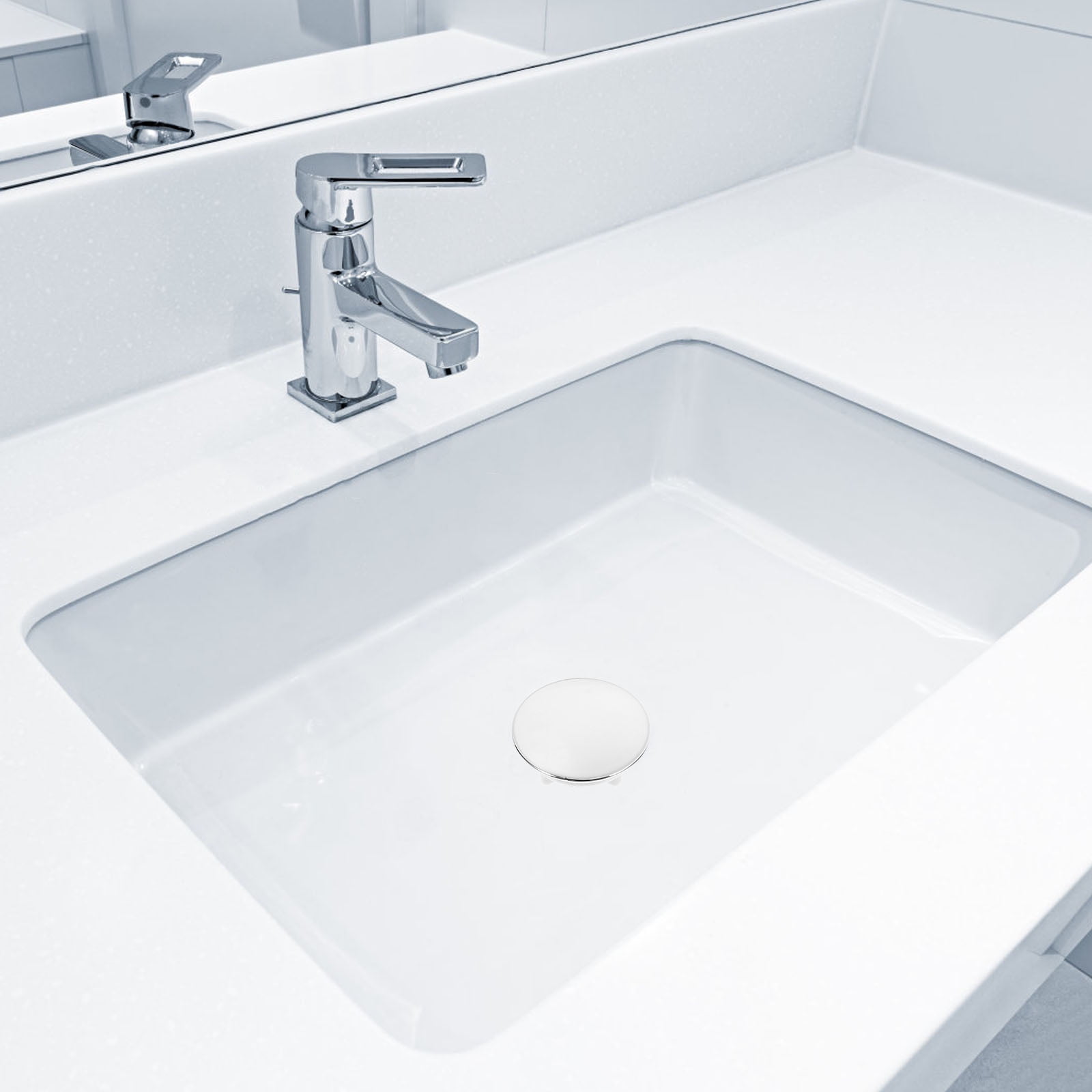 UNOMOR wash basin holes cover Kitchen Sink Hole Cover Silver Sealing ...