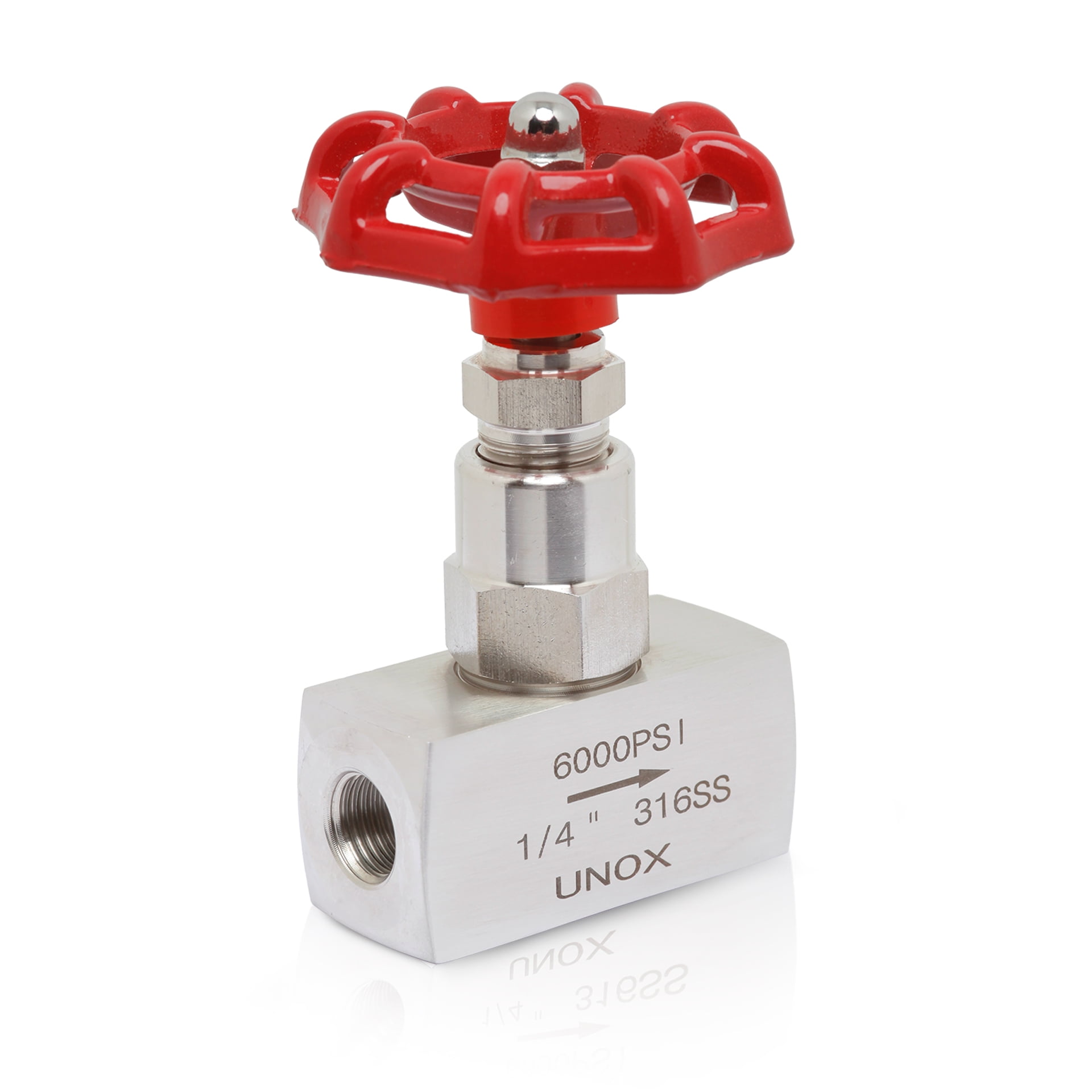 UNOX Stainless Steel 304 Needle Valve 3/4 inch (NPT) - 6000 PSI High ...