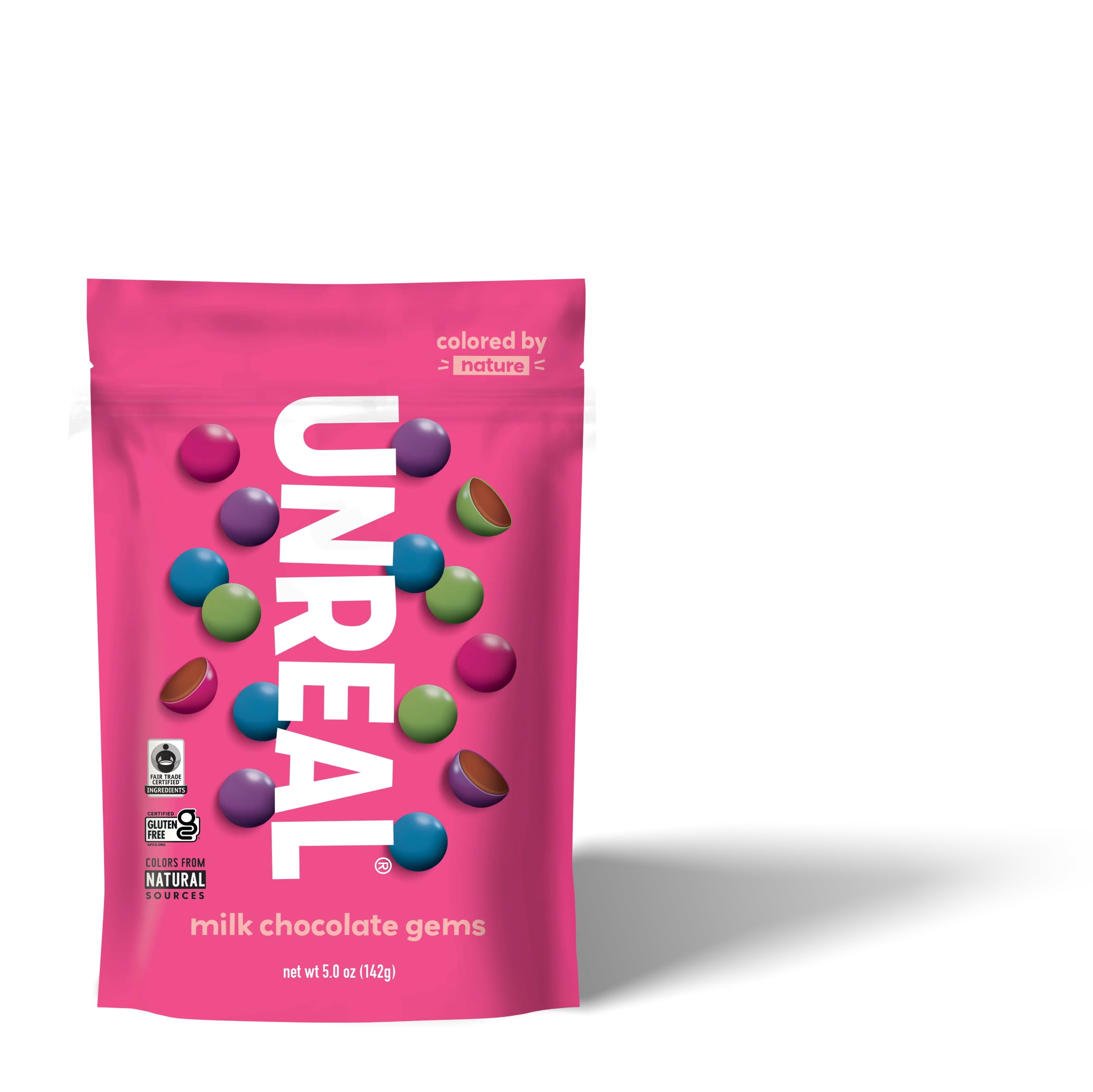 UNREAL Milk Chocolate Gems, Non-GMO, Gluten Free, Fair Trade Certified ...