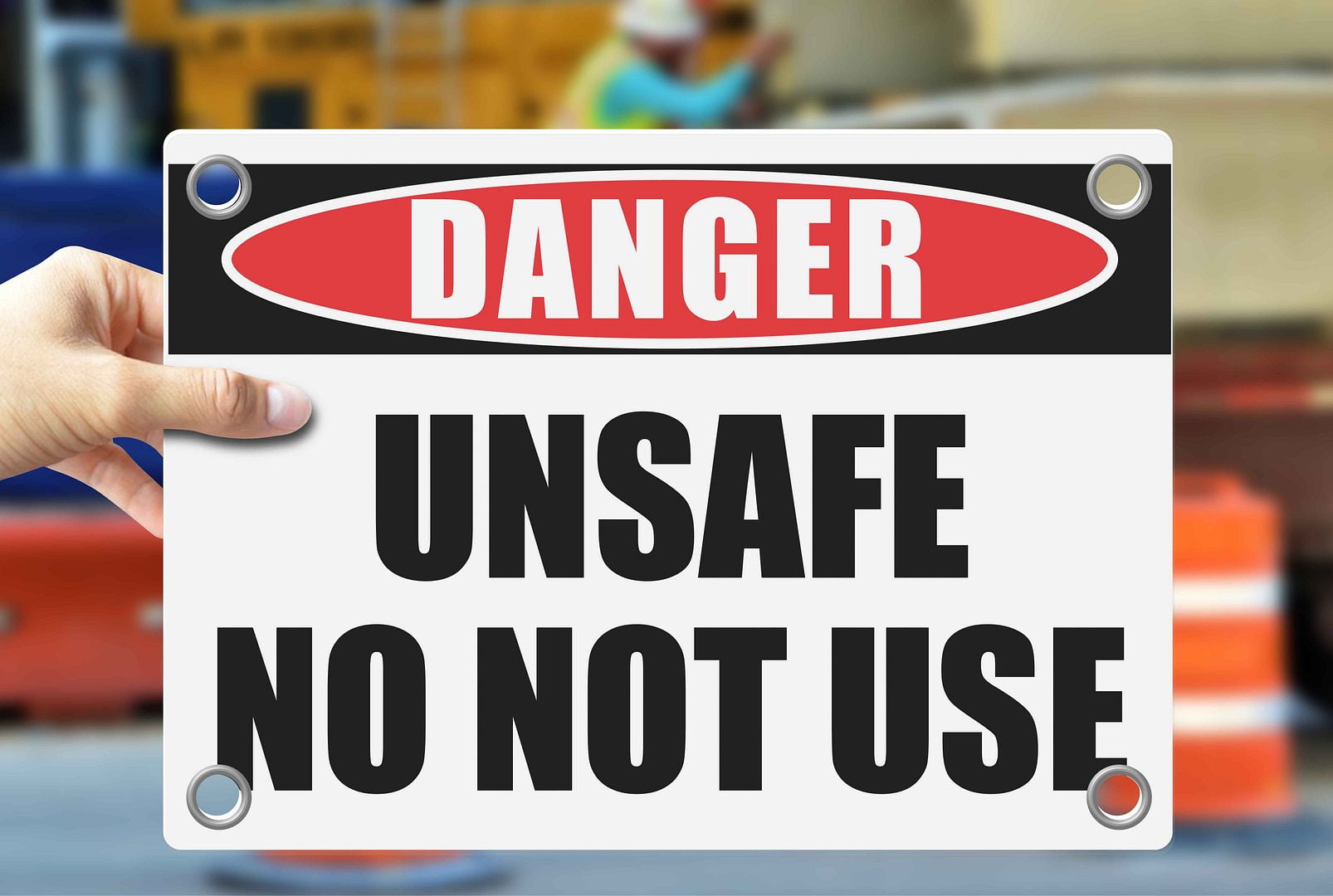 UNSAFE DO NOT USE | Warning Notice Caution Danger 3mm PVC Sign ...