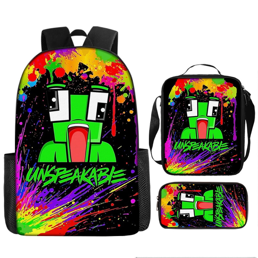 UNSPEAKABLECartoon Backpacks Sets, Anime Laptop Backpack with Shoulder ...