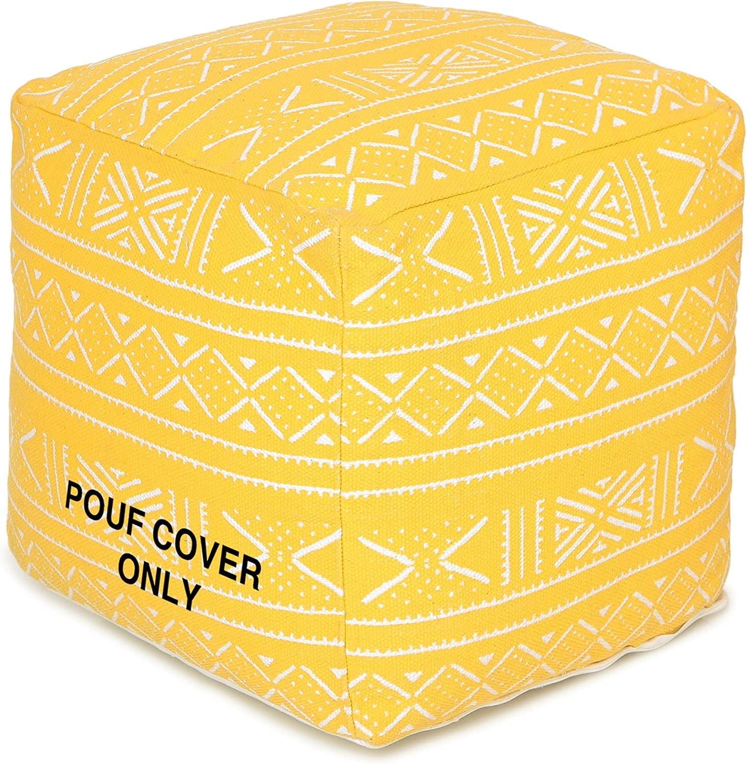 REDEARTH · UNSTUFFED Pouf Ottoman Cover Printed Storage Boho Poof Decor ...