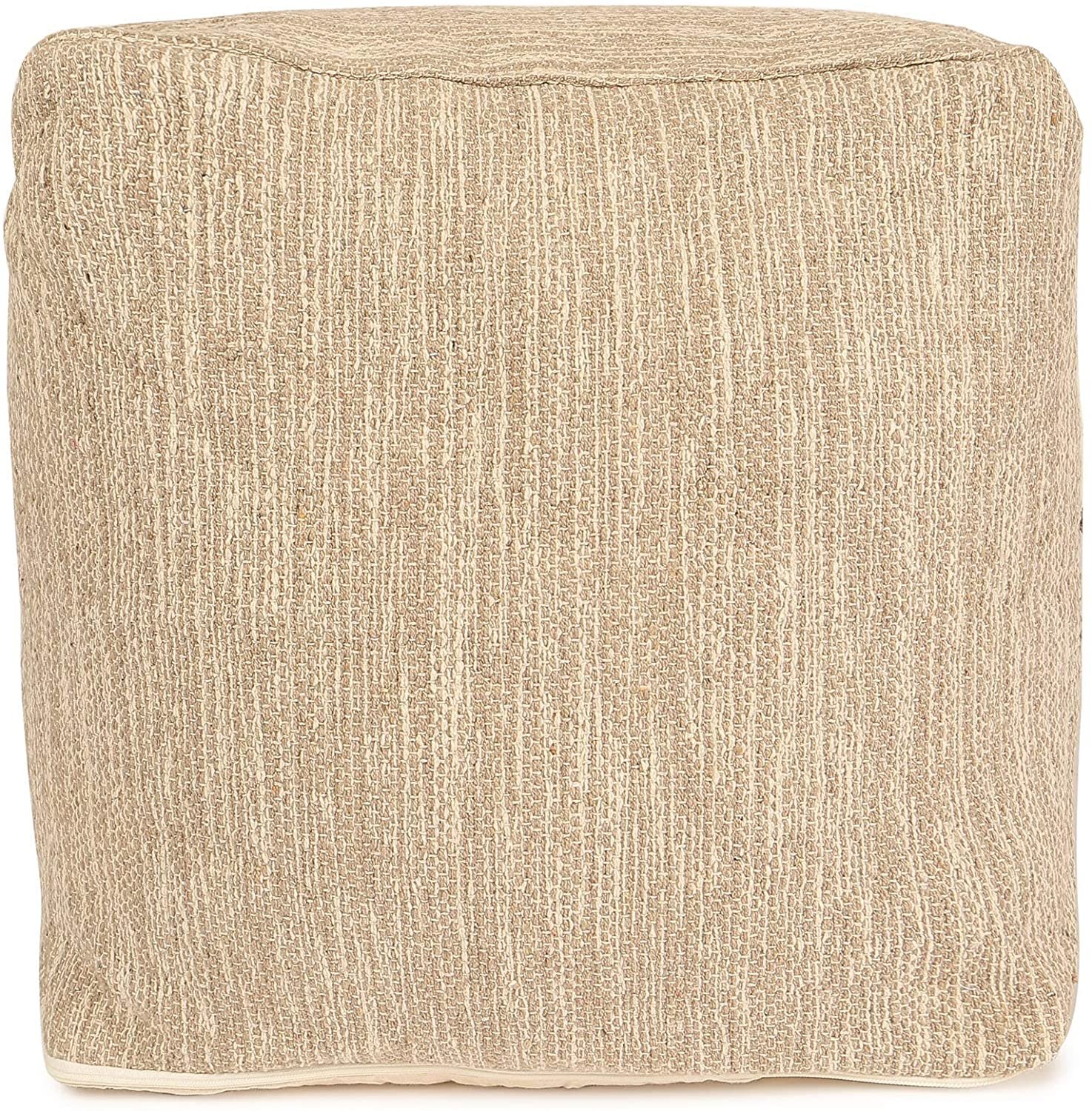 UNSTUFFED Pouf Ottoman Cover - REDEARTH Textured Storage Cube Bean Bag Pouffe Accent Chair Seat ...