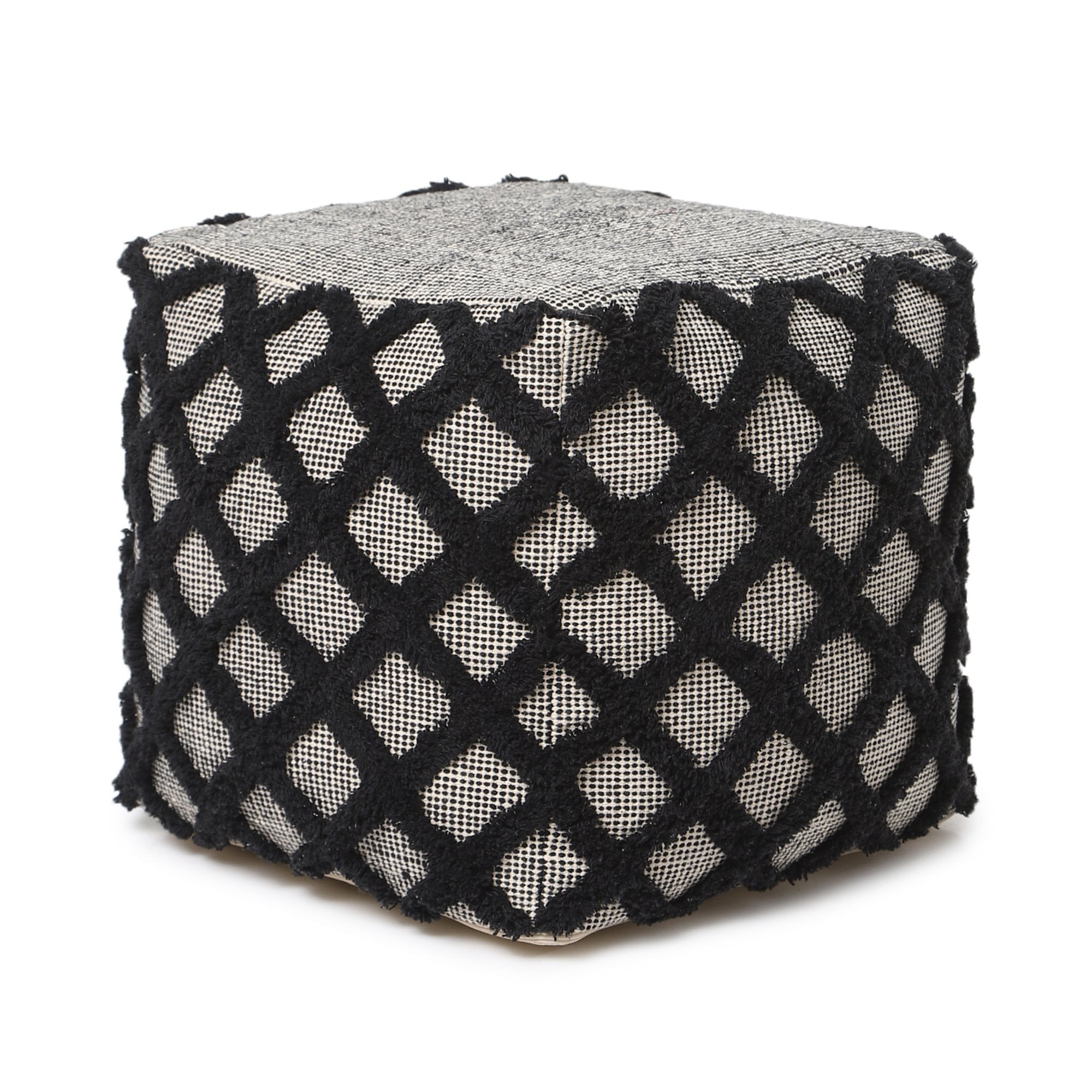 UNSTUFFED Pouf Ottoman Cover - REDEARTH Textured Storage Cube Boho Bean Bag Chair Seat Footrest ...