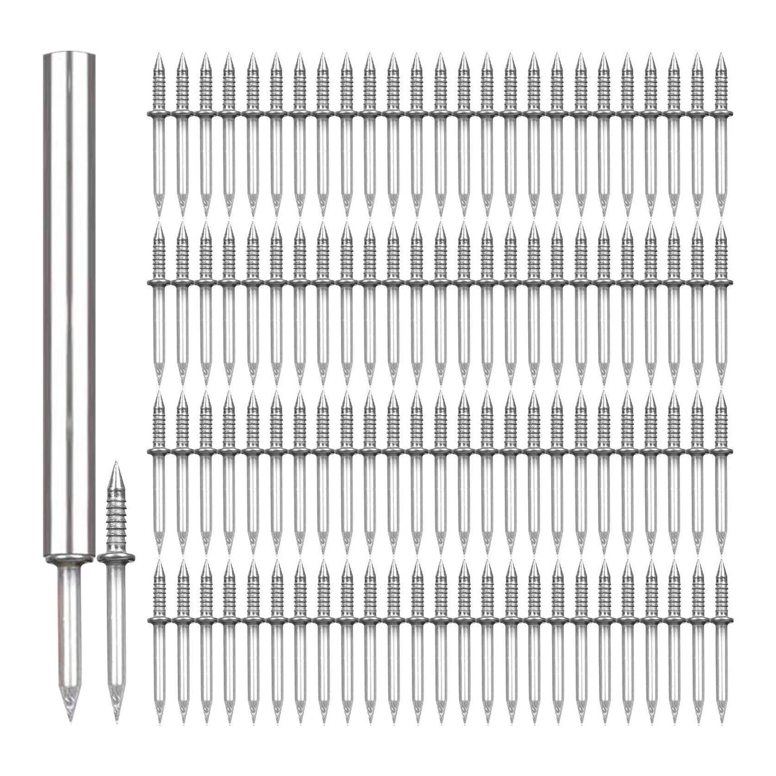 UNTERING 202pcs Double Head Skirting Thread Nails Invisible Nails ...
